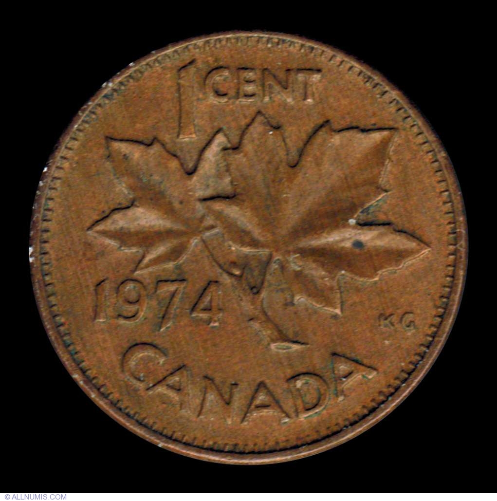 Coin Of 1 Cent 1974 From Canada ID 7415 Coin Of 1 Cent 1974 From Canada ID 7415