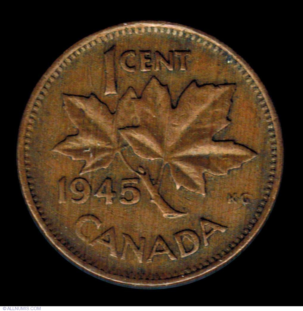 Coin Of 1 Cent 1945 From Canada ID 7372 Coin Of 1 Cent 1945 From Canada ID 7372