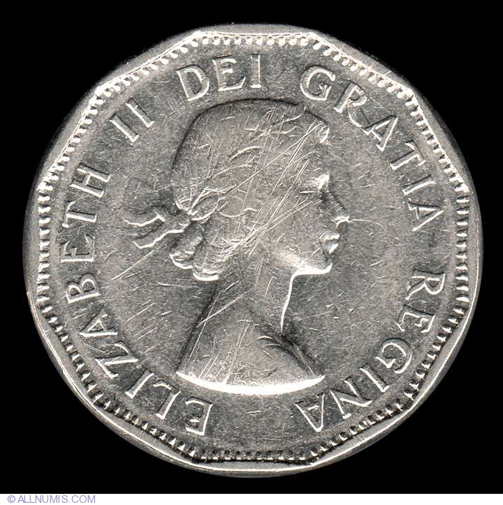 5 Cents 1959 Elizabeth II 1953 present Canada Coin 8038