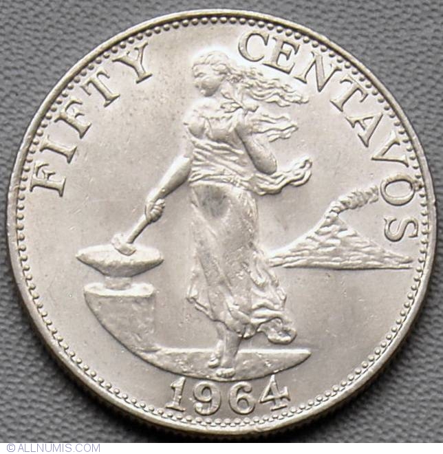 Coin Of 50 Centavos 1964 From Philippines ID 15346