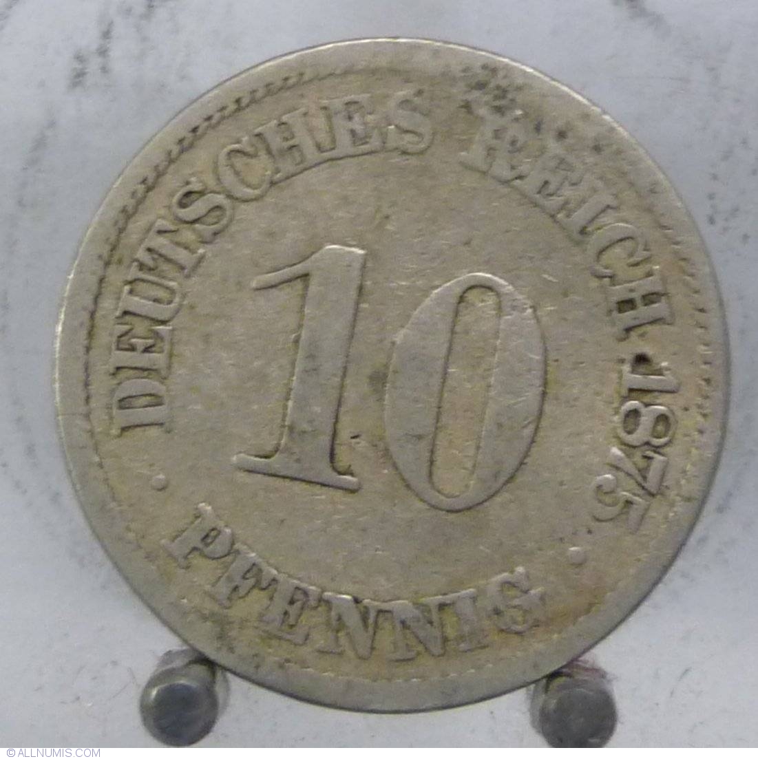 Coin Of 10 Pfennig 1875 J From Germany ID 29734