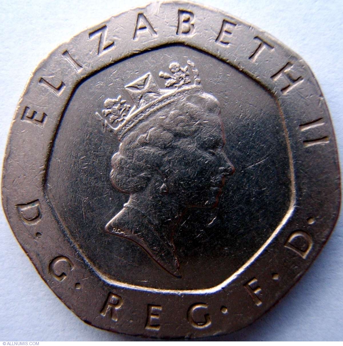 20 Pence 1987 Elizabeth II 1952 present Great Britain Coin 2805 20 Pence 1987 Elizabeth II 1952 present Great Britain Coin 2805