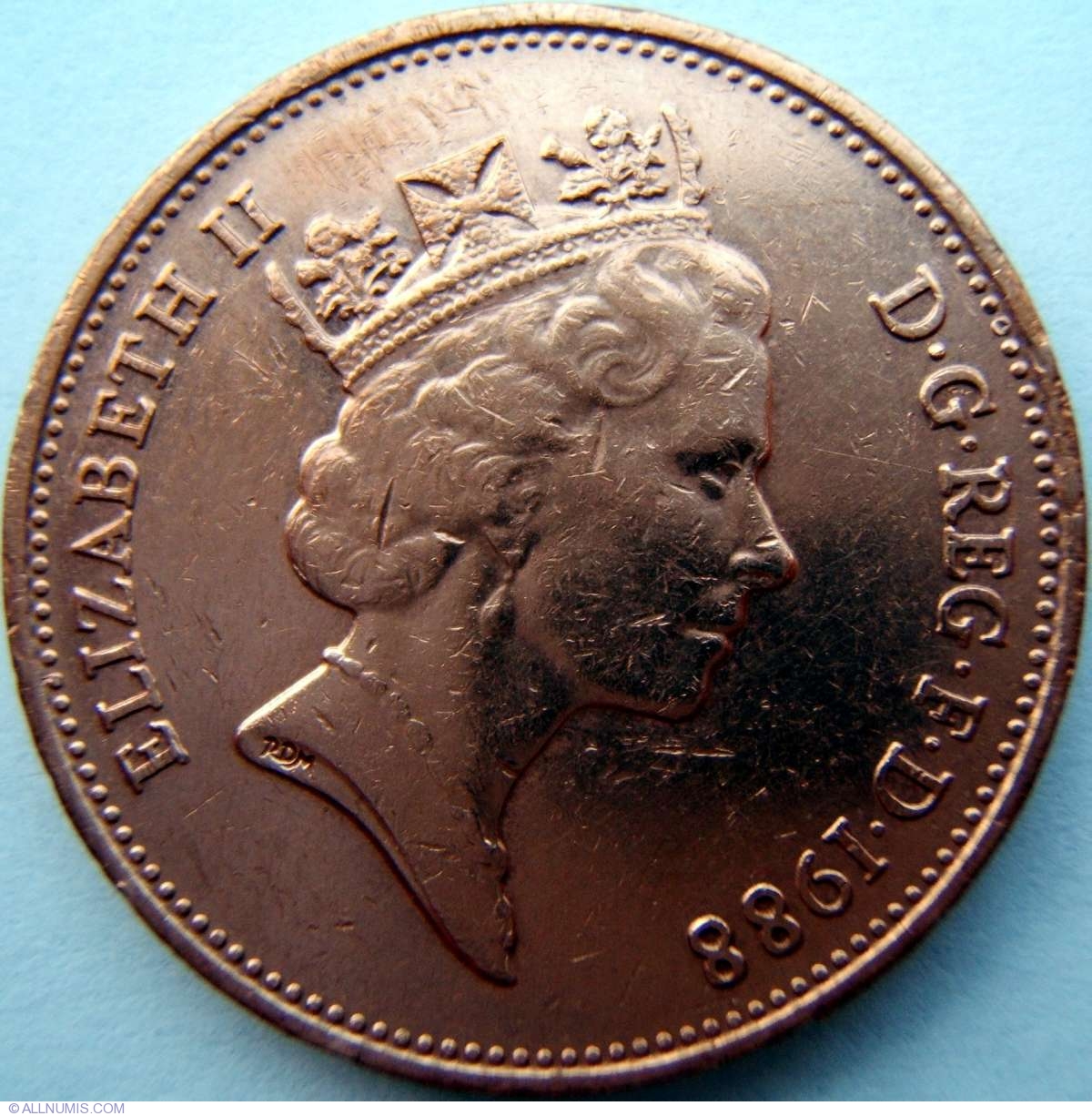 Coin Of 2 Pence 1988 From Great Britain ID 1107