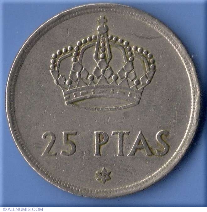 25 Pesetas 1975 79 Juan Carlos I 1975 1989 Spain Coin 3305 25 Pesetas 1975 79 Juan Carlos I 1975 1989 Spain Coin 3305