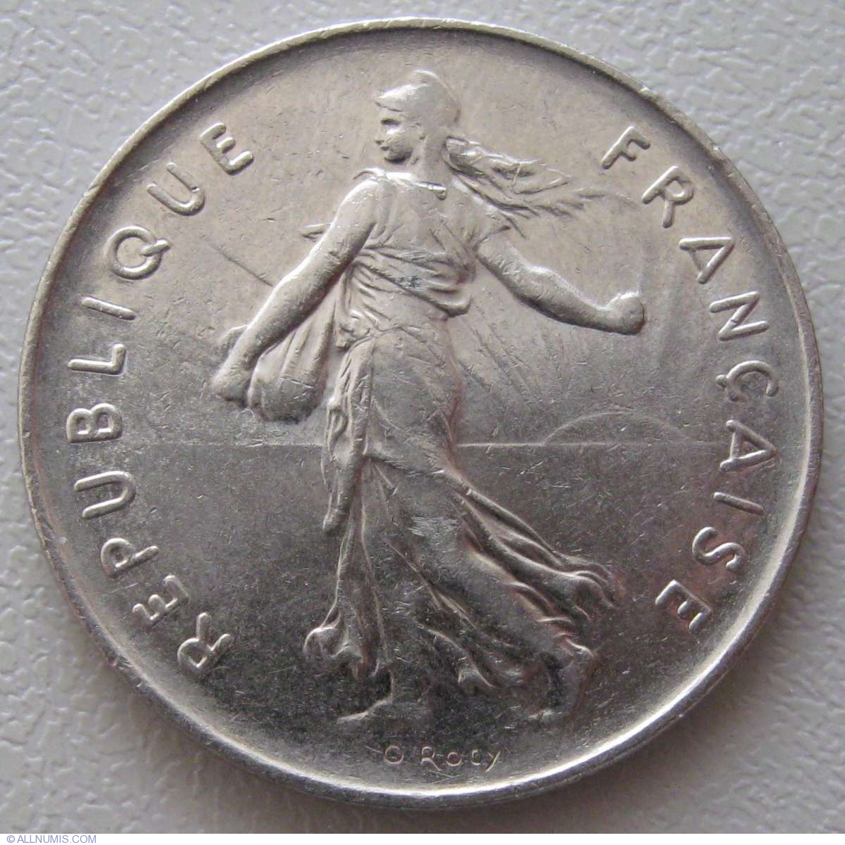 5 Francs 1990 Fifth Republic Francs 1986 2001 France Coin 933 5 Francs 1990 Fifth Republic Francs 1986 2001 France Coin 933