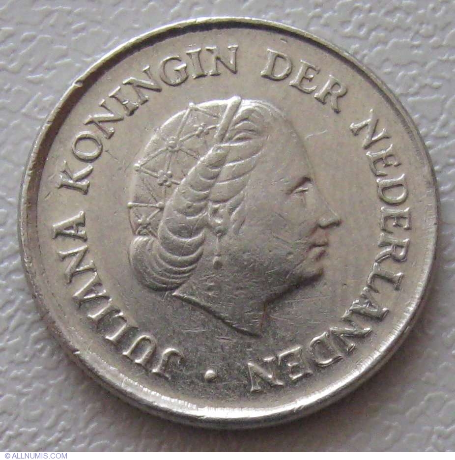 25 Cents 1977 Juliana 1961 1980 Netherlands Coin 764