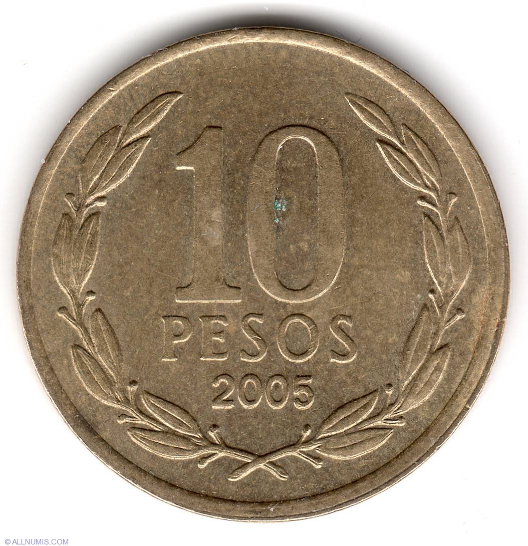 10 Pesos 2005 Emisiunea 1976 2017 10 Pesos Chile Moned 11507