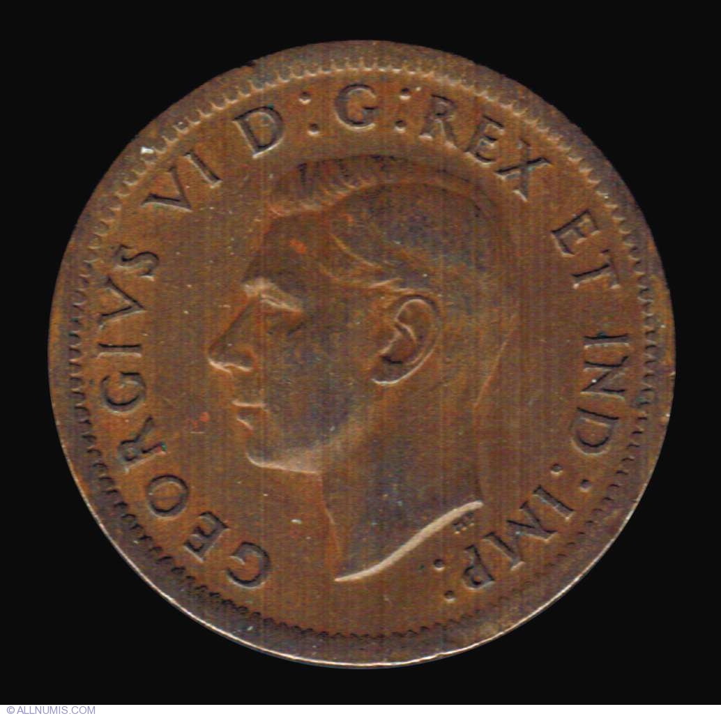 1 Cent 1943 George VI 1937 1952 Canada Coin 7374 1 Cent 1943 George VI 1937 1952 Canada Coin 7374