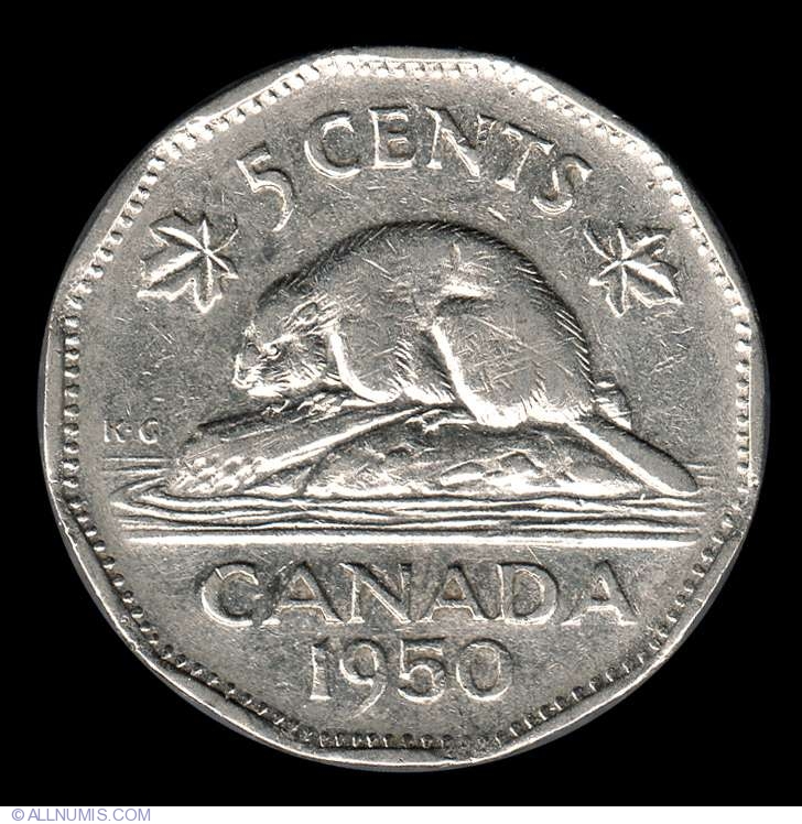 5 Cents 1950 George VI 1937 1952 Canada Coin 8045 5 Cents 1950 George VI 1937 1952 Canada Coin 8045