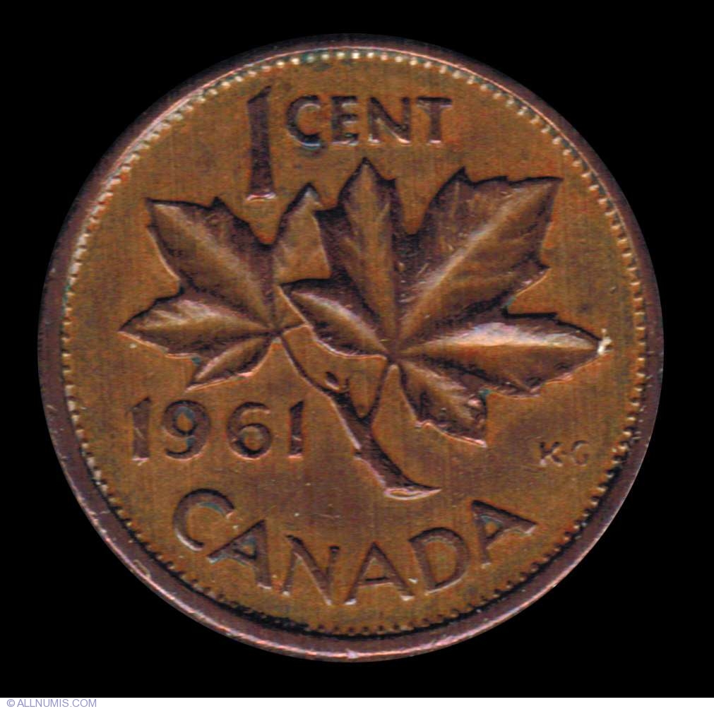 1 Cent 1961 Elizabeth II 1953 2022 Canada Coin 7357