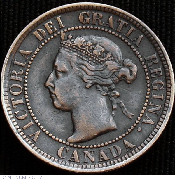 1 Cent 1900 H Victoria 1858 1901 Canada Coin 9879 1 Cent 1900 H Victoria 1858 1901 Canada Coin 9879