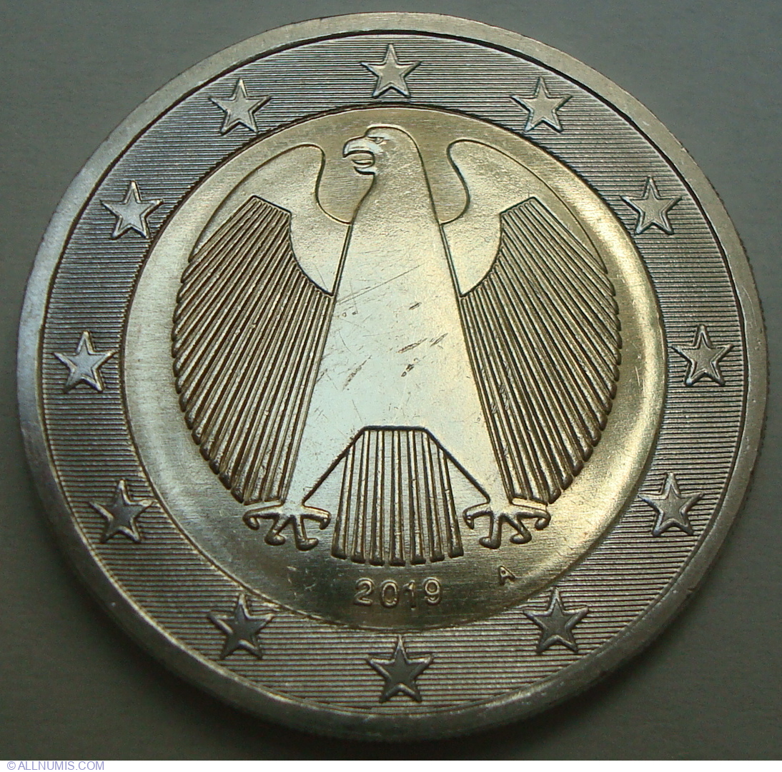 2 Euro 2019 A Euro 2002 prezent Germania Moned 44571 2 Euro 2019 A Euro 2002 prezent Germania Moned 44571