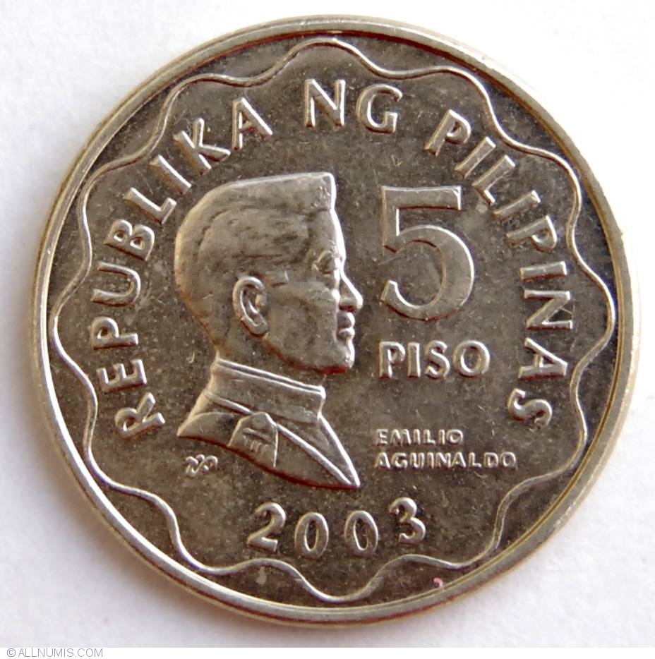 5 Piso 2003 Republic 1995 Philippines Coin 19923