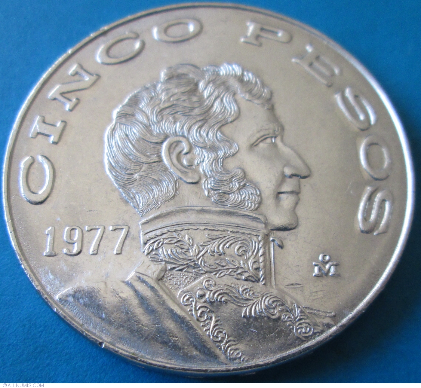 5 Pesos 1977 United Mexican States 1961 1980 Mexico Coin 34874 5 Pesos 1977 United Mexican States 1961 1980 Mexico Coin 34874