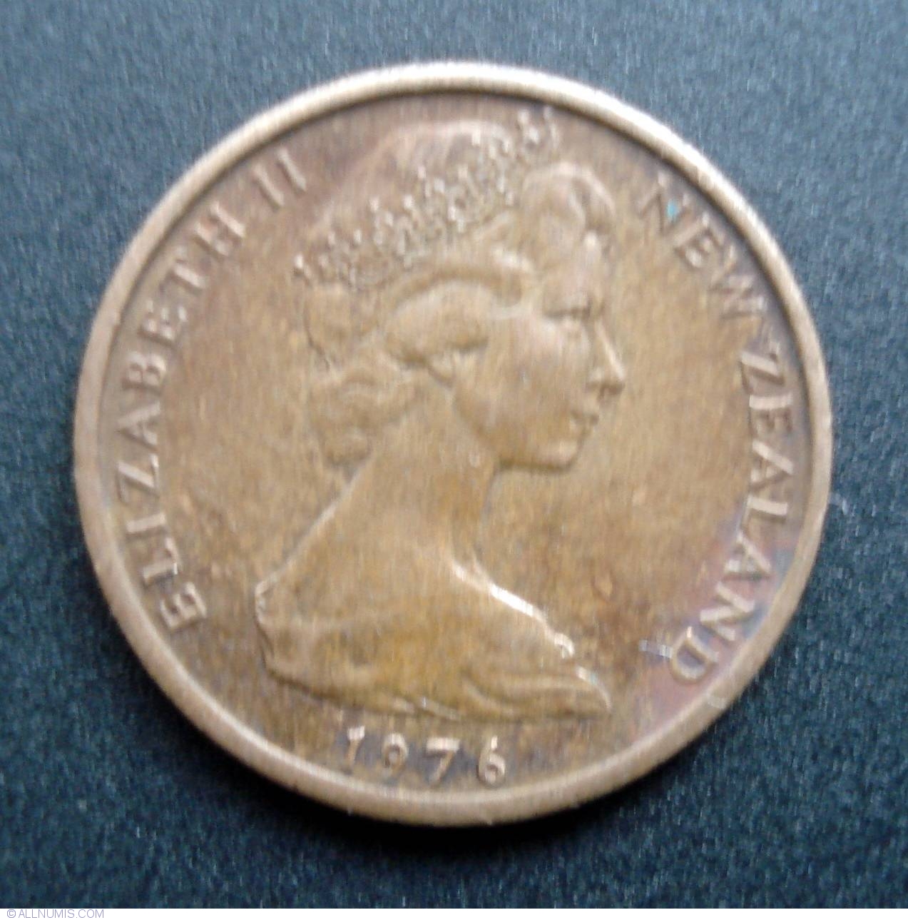1 Cent 1976 Constitutional Monarchy 1961 1989 New Zealand Coin 1 Cent 1976 Constitutional Monarchy 1961 1989 New Zealand Coin