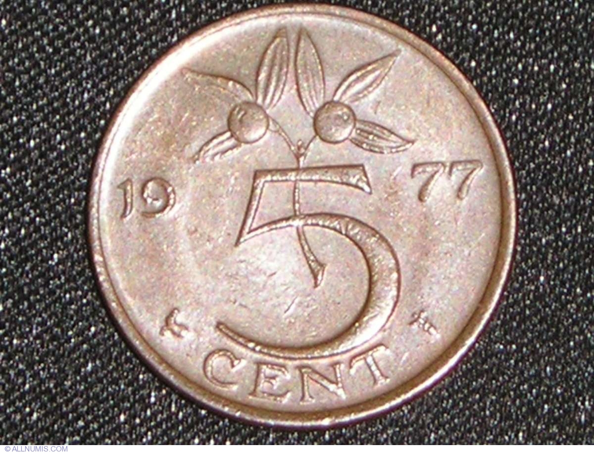 5 Cents 1977 Juliana 1961 1980 Netherlands Coin 2692 5 Cents 1977 Juliana 1961 1980 Netherlands Coin 2692