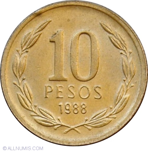 10 Pesos 1988 1976 2017 10 Pesos Chile Coin 19437