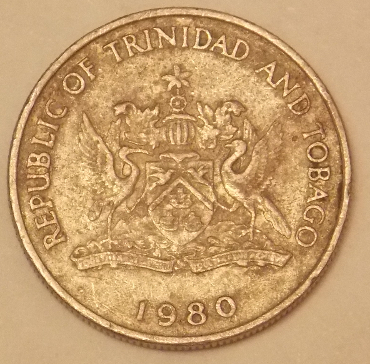 25 Cents 1980 Republic 1976 1995 Trinidad And Tobago Coin 37673