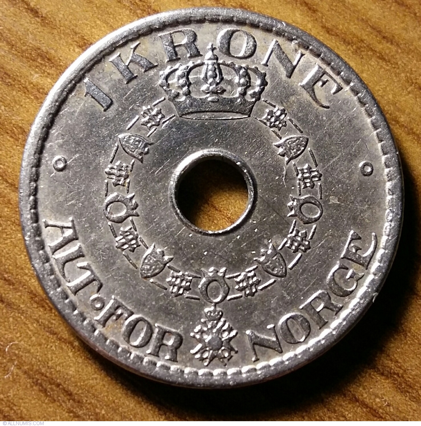 1 Krone 1939 Haakon VII 1930 1957 Norway Coin 40418