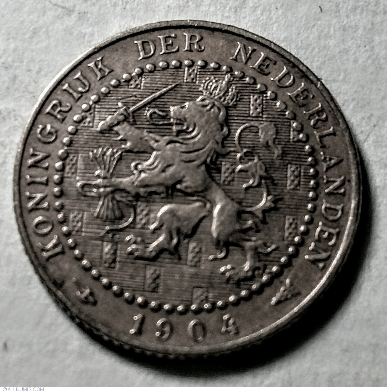 1 Cent 1904 Wilhelmina I 1890 1910 Netherlands Coin 37113 1 Cent 1904 Wilhelmina I 1890 1910 Netherlands Coin 37113