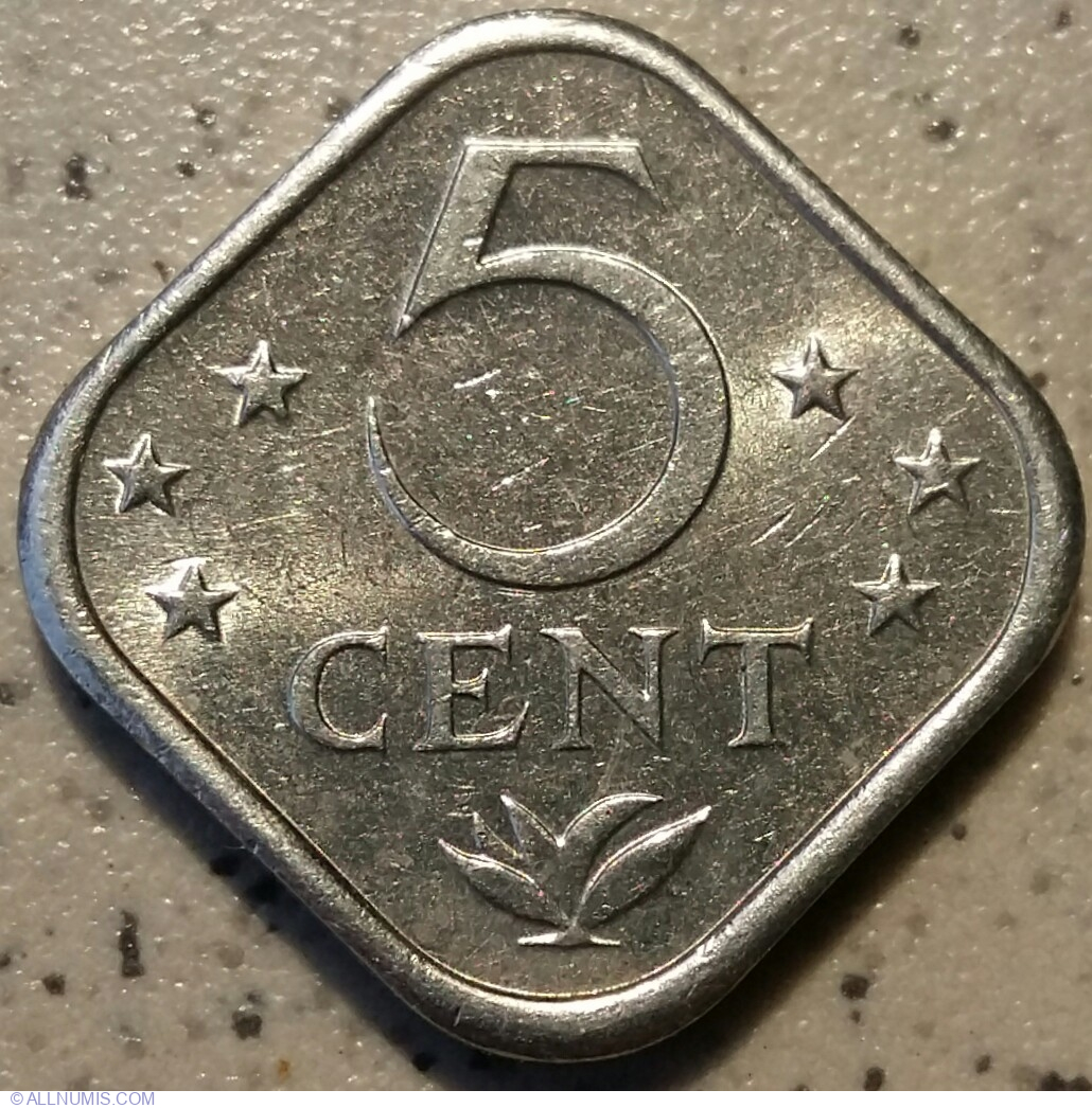 5 Cents 1977 Administratia Olandeza Juliana 1948 1980 Antilele 5 Cents 1977 Administratia Olandeza Juliana 1948 1980 Antilele