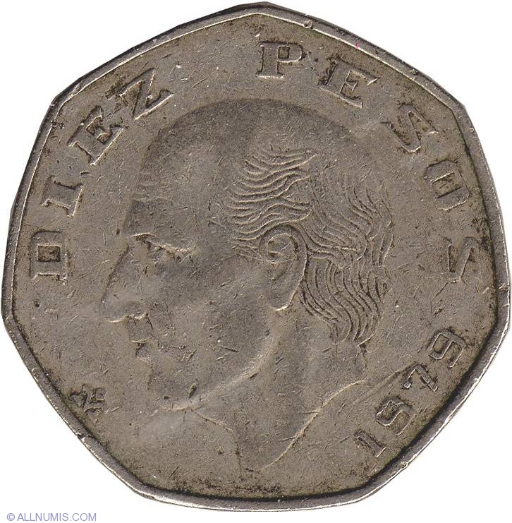 10 Pesos 1979 United Mexican States 1961 1980 Mexico Coin 14302 10 Pesos 1979 United Mexican States 1961 1980 Mexico Coin 14302