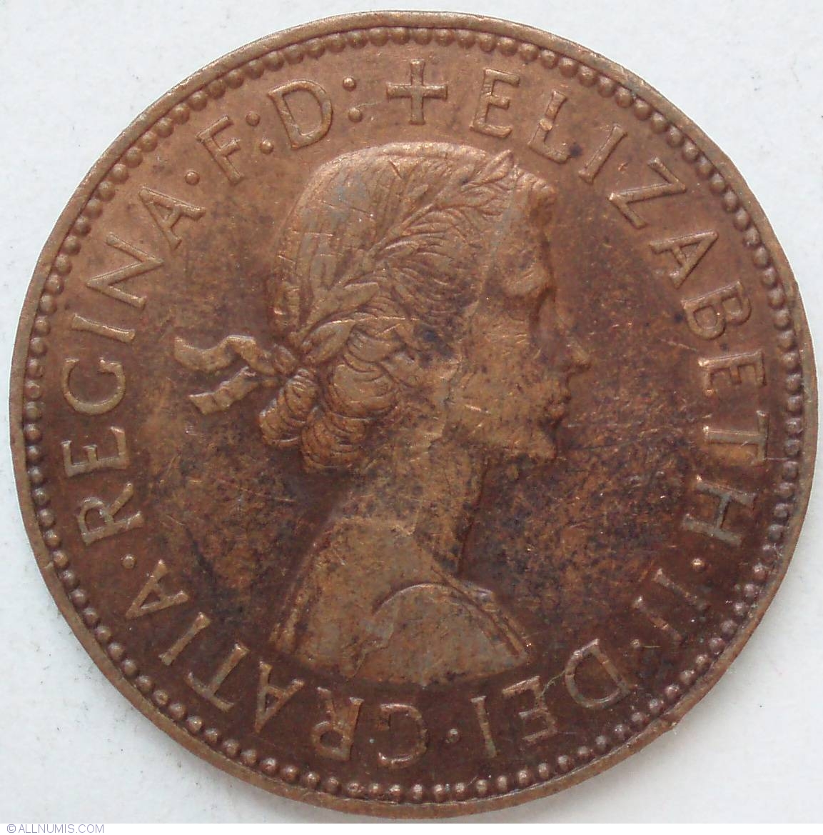 1 2 Penny 1963 Elizabeth II 1952 2022 Great Britain Coin 21677 1 2 Penny 1963 Elizabeth II 1952 2022 Great Britain Coin 21677