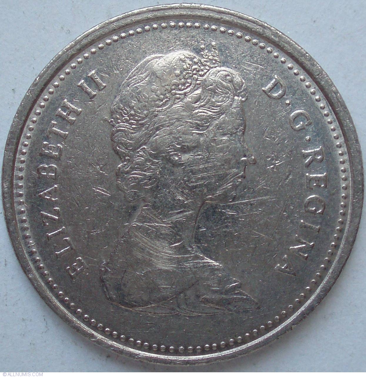 25 Cents 1985 Elizabeth II 1953 2022 Canada Coin 21666 25 Cents 1985 Elizabeth II 1953 2022 Canada Coin 21666