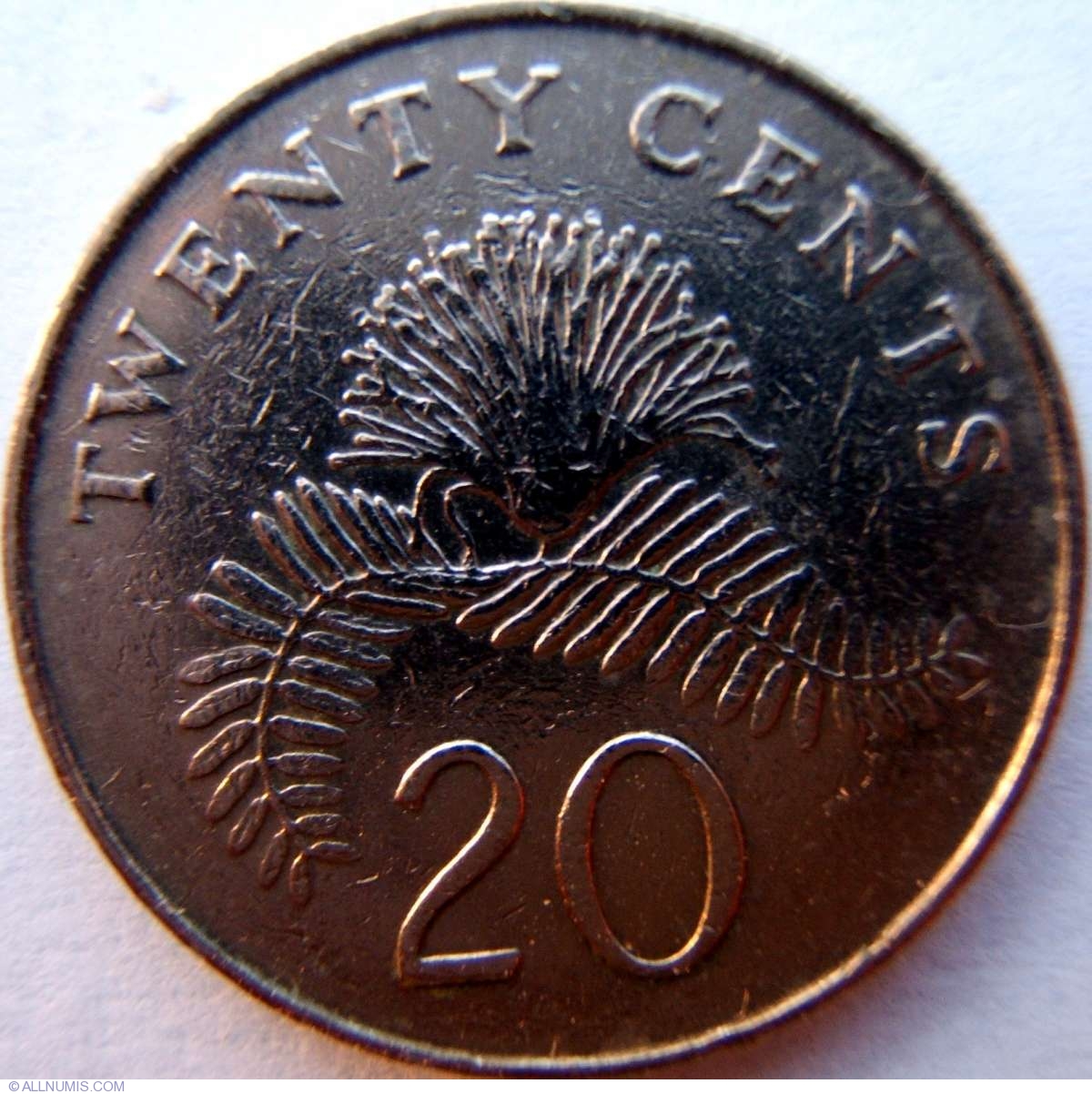 20 Cents 1988 Republic 1981 1990 Singapore Coin 2770 20 Cents 1988 Republic 1981 1990 Singapore Coin 2770