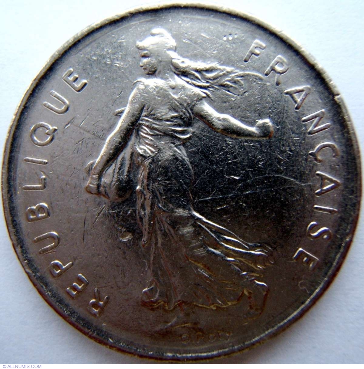 5 Francs 1970 Fifth Republic 1958 1970 France Coin 2230 5 Francs 1970 Fifth Republic 1958 1970 France Coin 2230