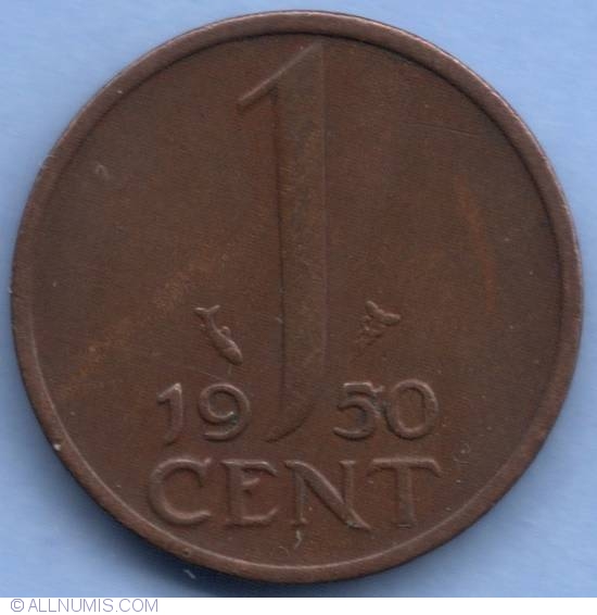 1 Cent 1950 Juliana 1948 1960 Netherlands Coin 12469 1 Cent 1950 Juliana 1948 1960 Netherlands Coin 12469