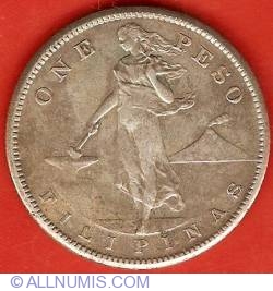1 Peso 1908 S, U.S. Territory (1901-1935) - Philippines - Coin - 15347