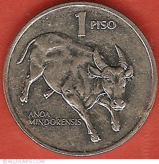 1 Piso 1991 Republic 1981 2000 Philippines Coin 21174