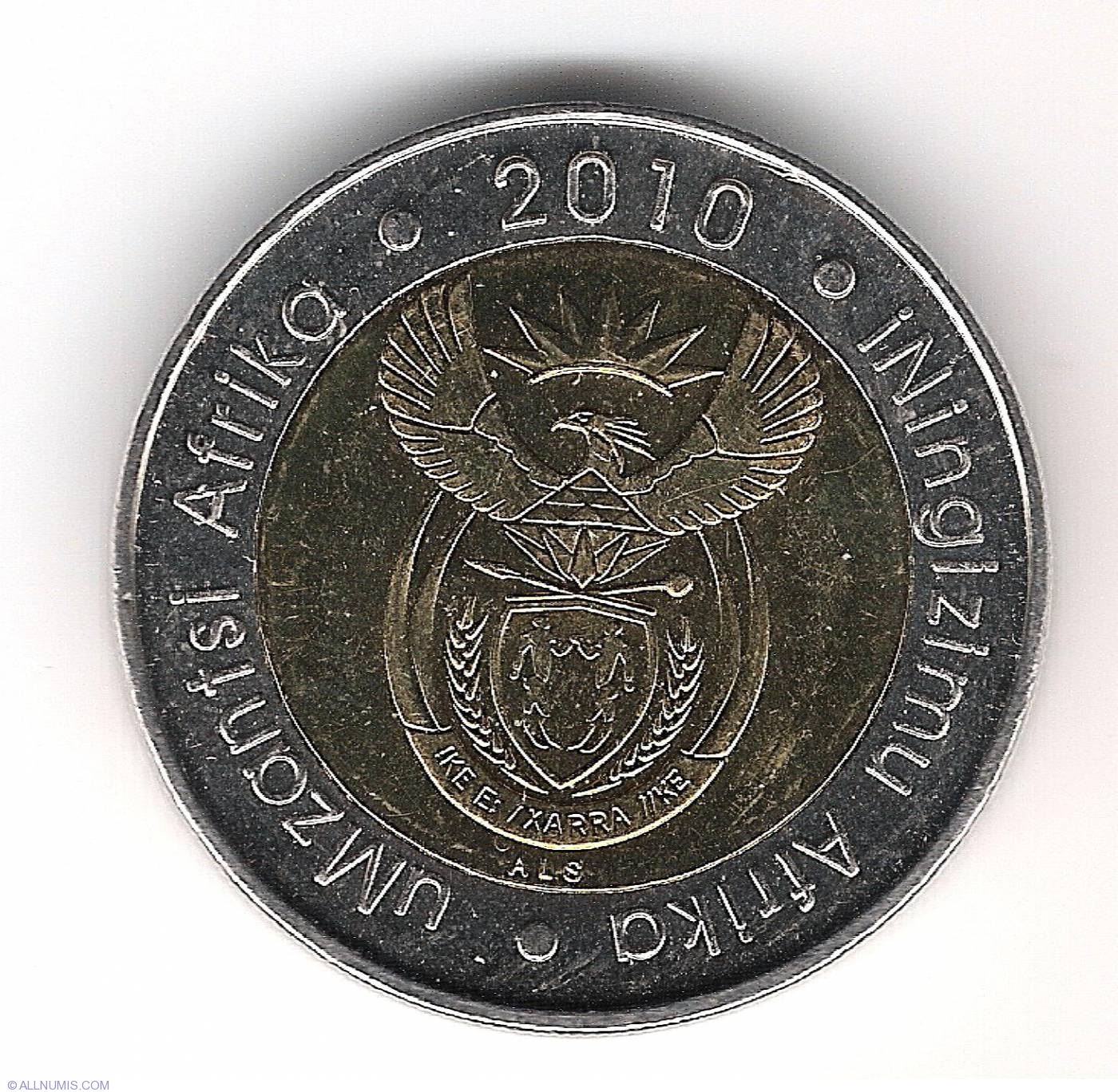 5 Rand 2010, Republic (2001-present) - South Africa - Coin - 14721 5 Rand 2010, Republic (2001-present) - South Africa - Coin - 14721